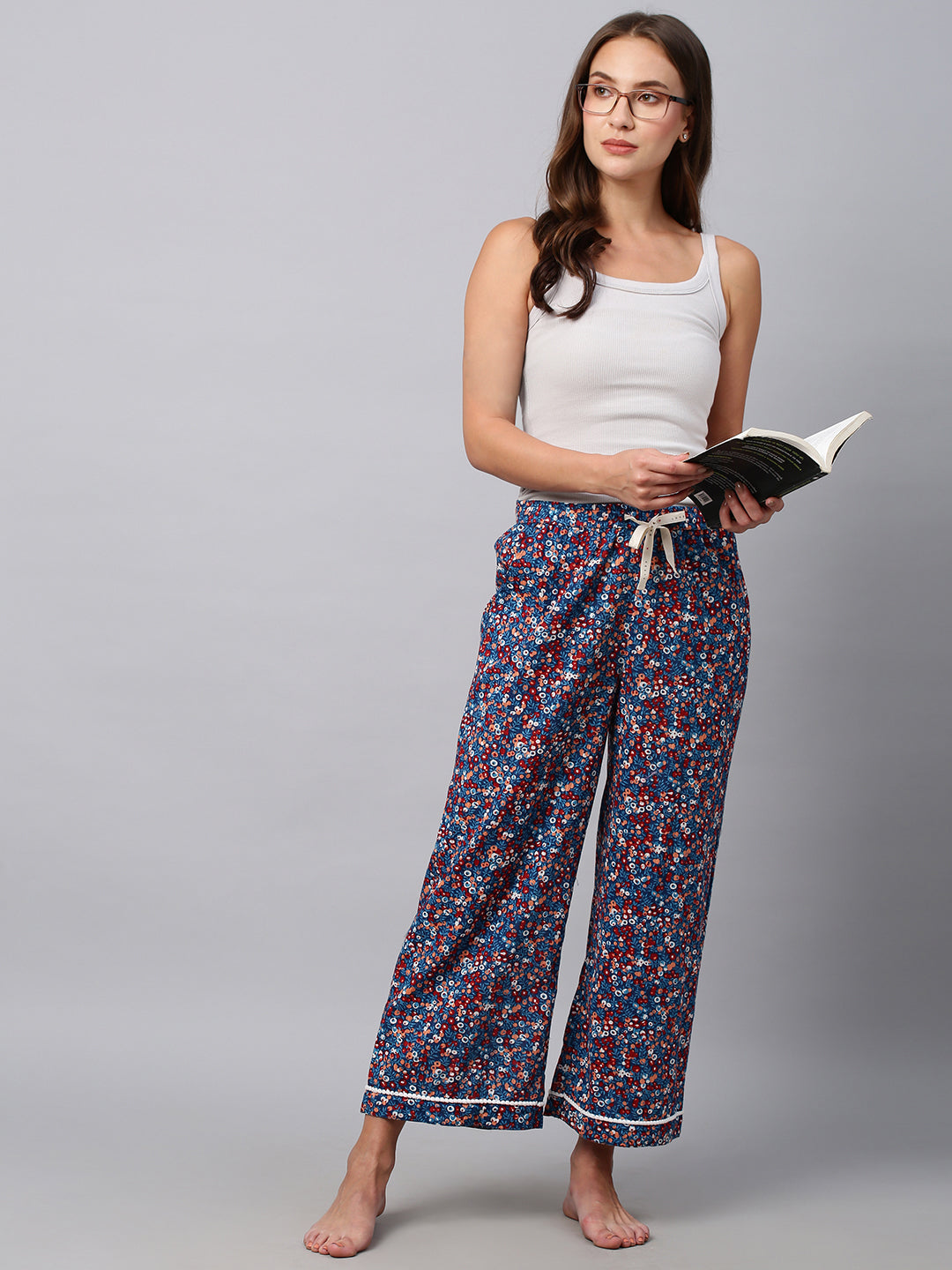 Buy Now Chemistry Floral Printed Cotton Dobby Drawstring Pj'S